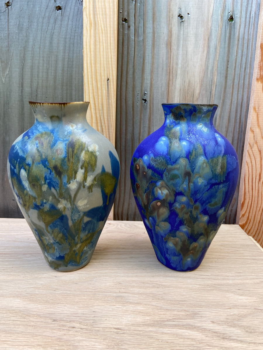 Oval high shoulder bottle – Butterfield Pottery